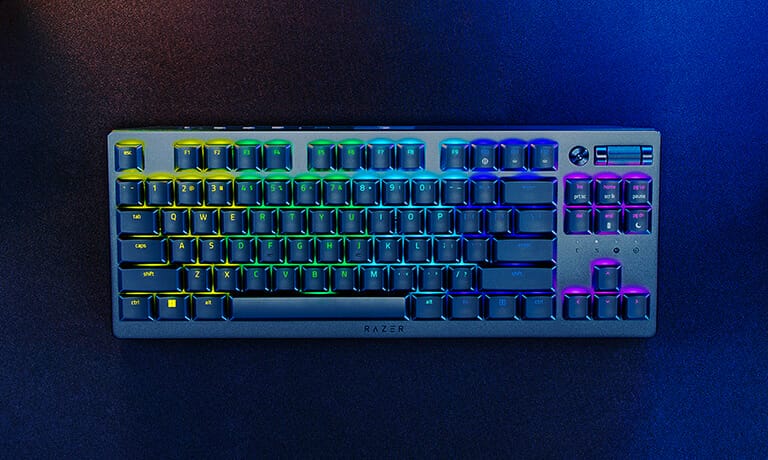 Le clavier de jeu Razer DeathStalker V2 Pro TKL et ses touches à profil ...